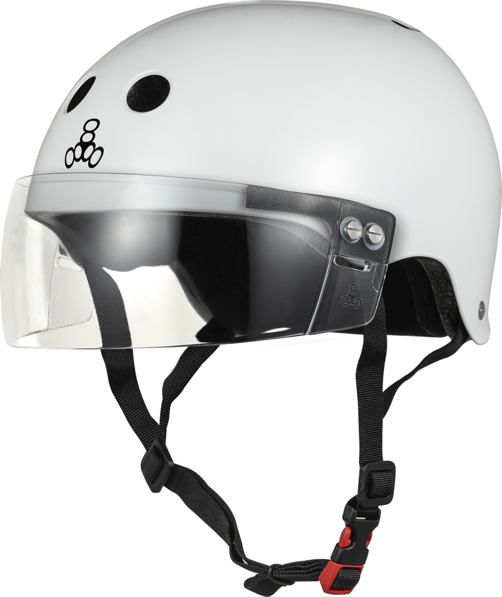 The Certified Sweatsaver with Visor - White Glossy | Triple Eight ...