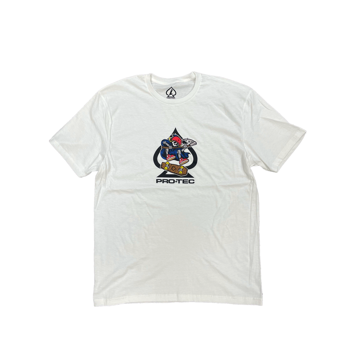 Pro-Tec Spade Reaper Tee - White | Triple Eight Distribution